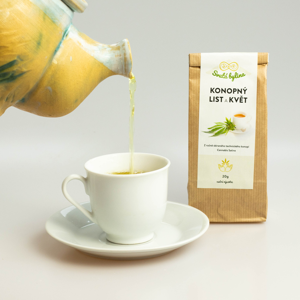 Konopný list a květ - ručně sbírané listy a květy technického konopí